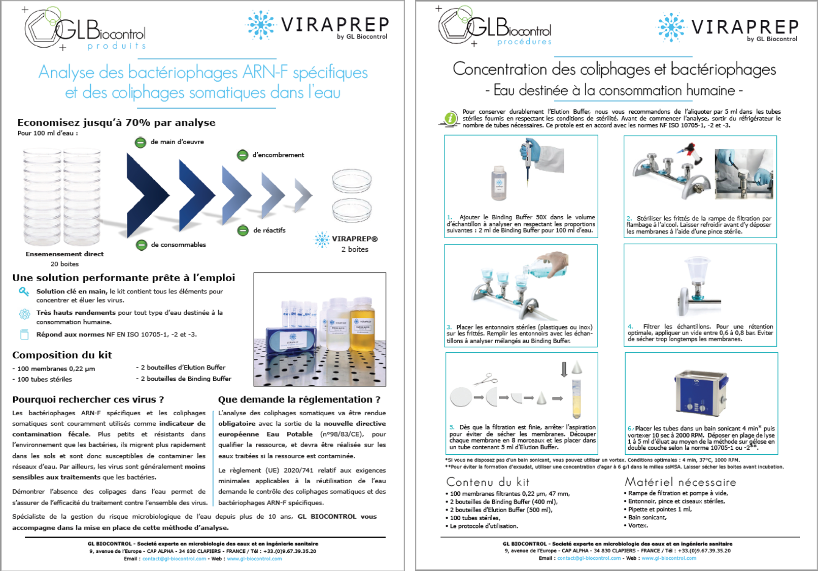VIRAPREP : Kit de concentration des bactériophages - GL Biocontrol